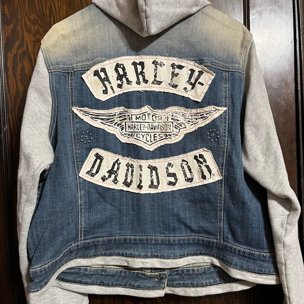 Women’s Harley Davidson Jacket Looks Like Jean Vest/H… - Gem